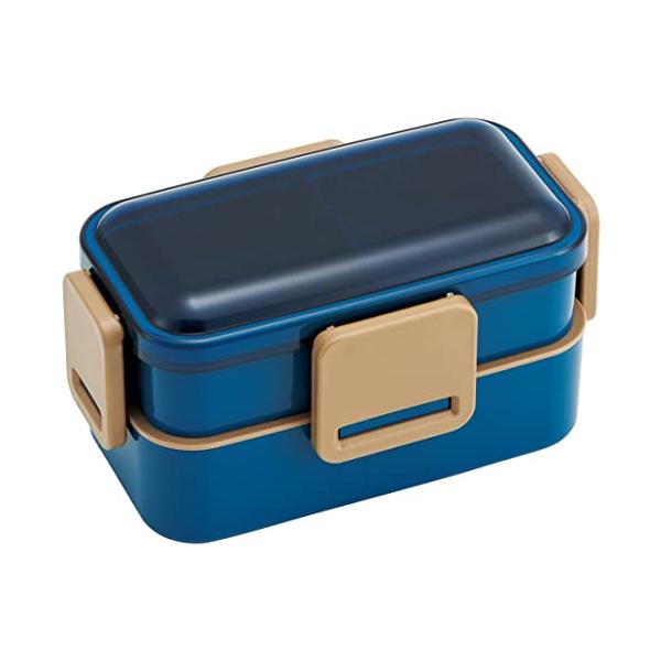 2段オーシャンブルー/-/PFLW4AG-A・Color:オーシャンブルーStyle:2段・パッケージ個数:1・容量:600ml（上段230ml＋下段370ml）/サイズ:幅16.9×奥行10×高さ9cm/生産国:日本・ドーム型のフタでおか...