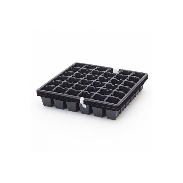 36穴ブラック/285×285×43.5mm/CP890796・パッケージ個数:1・外寸:285×285×43.5mm・セル数(列数):36(6x6)・セルサイズ:41x41mm、底穴寸法:7mm・入数:10枚・材質:PSPP