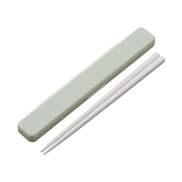 ・くすみ グリーン  ABC3AG-A・・Color:くすみ グリーン・サイズ:箸＝長さ18cm 箸箱＝幅19×奥行3.1×高さ1.3cm・素材・材質:フタ＝AS樹脂 本体＝ABS樹脂 箸＝メタクリル樹脂 クッション＝シリコン樹脂・セット内...