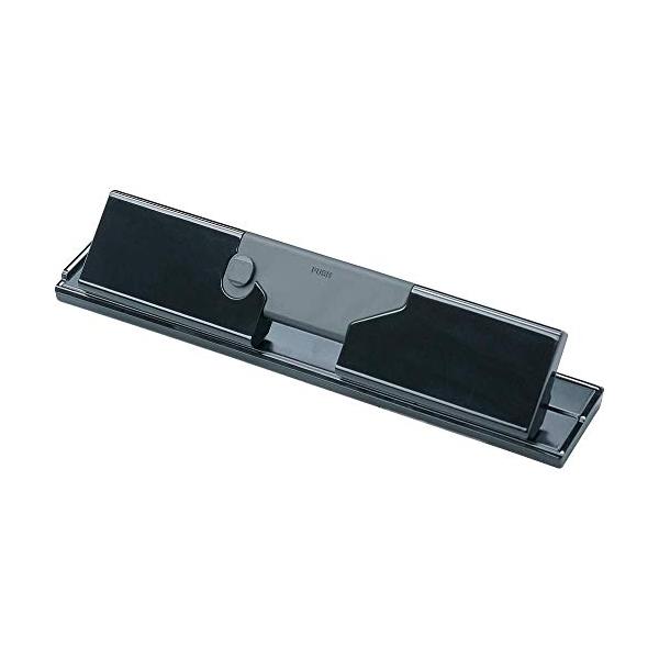 4穴・ブラック 10枚 No.435-K・・Size:10枚Style:4穴・スマートデザインでコンパクト、使いやすい4穴パンチ・【対応サイズ】A4長辺（固定サイドゲージ付き）・【穴あけ枚数】10枚・【穴径】6mm 【穴間隔】80mm 【穴...