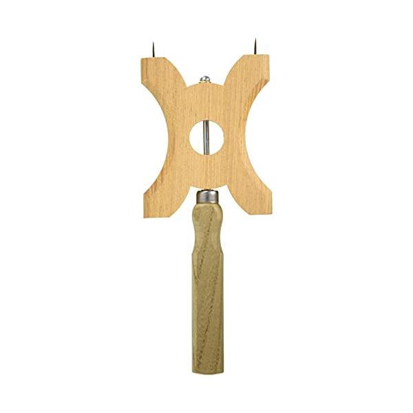 木色/大/-・Size:大・パッケージ個数:1・用途:建築用水糸の巻き付け・特徴1:木製の凧糸巻・特徴2:カルコは別売・サイズ:大・材質:木