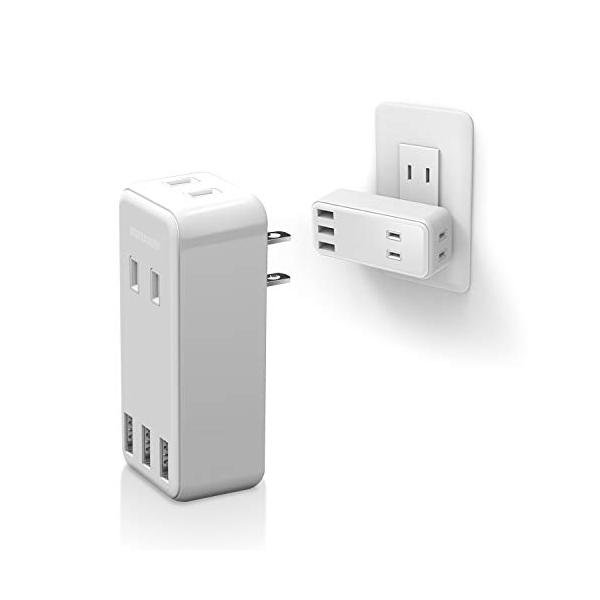 USBタップ 単品・(2) ホワイト USBポート×3 コンセント×2 [ホワイト] ECT-03WH・・Color:(2) ホワイトStyle:USBタップ 単品・2つのAC差込口と3つのUSBポートを搭載したUSBタップです。・本製品一...