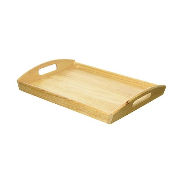 長方形木製取っ手付きクリアラッカー仕上げベージュ/長さ38cm x 幅25.5cm x 高さ5.5cm/H-3040・Size:長さ38cm x 幅25.5cm x 高さ5.5cm・パッケージ個数:1・(b)型番:(/b) H-3040・(...