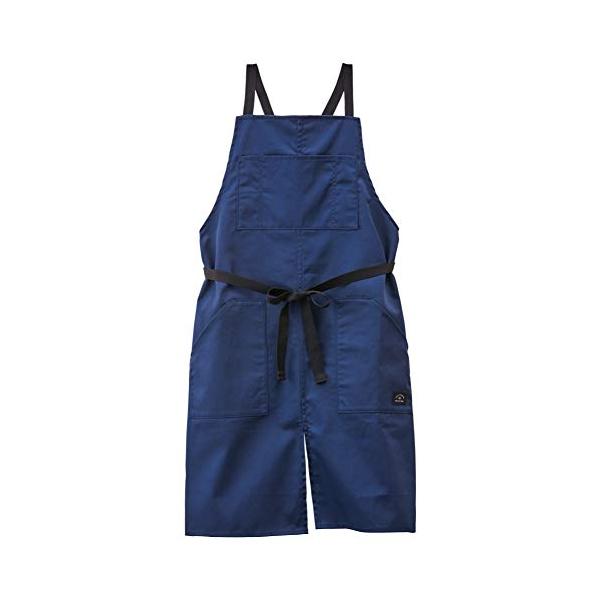 ビブ・ネイビー Free Size A7931-11・・Color:ネイビー・【商品】いろいろな作業で使えるワークエプロン。・【材質】本体／ポリエステル・綿、メッシュポーチ／ポリエステル・【寸法】幅820mm×奥行16mm×高さ790mm／...