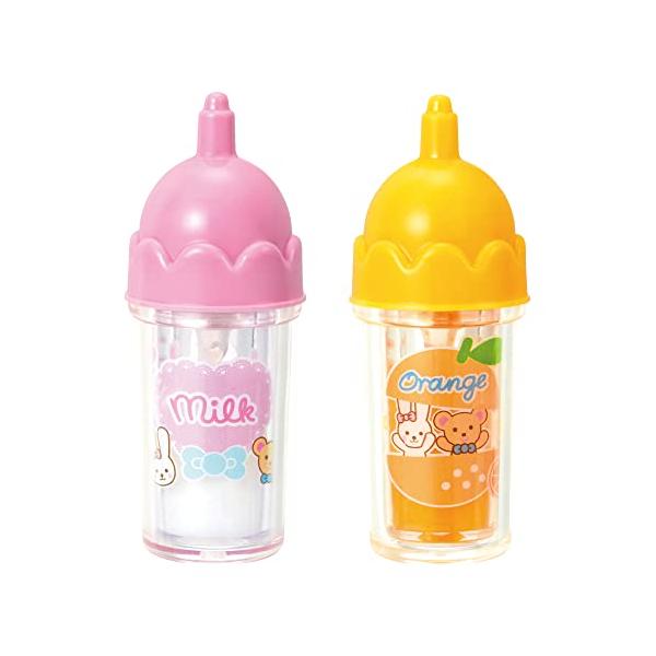 食べ物まほうのミルクびん2ほんセット(2022年発売モデル) ピンク色/3 x 3 x 10 cm; 90 g/1851573・Style:食べ物Color:まほうのミルクびん2ほんセット(2022年発売モデル) ピンク色・パッケージ個数:...