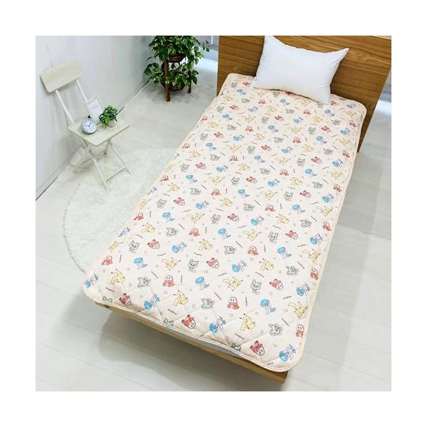 敷きパッドポケモン ピカチュウ パルデア ベージュ/100x200cm/4621416・Color:ポケモン ピカチュウ パルデア ベージュ・パッケージ個数:1・ポケモンでトータルコーディネートできる寝具シリーズ・約100x200cmの敷パ...