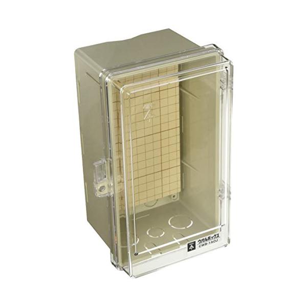 タテ型/屋根無・ベージュ 有効フカサ:90 CWB1AOJ・・Size:有効フカサ:90Style:タテ型/屋根無・プラスチック製防雨スイッチボックス・透明蓋・種類:屋根無タテ型・色:ベージュ色(本体)・取付スペースELB:3P 30AF×1