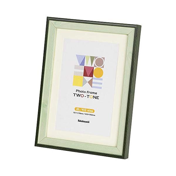 木目調グリーン/2L判/KG判/F-TMS-311-G・Size:2L判/KG判Color:グリーン・パッケージ個数:1・フレーム外形寸法:149x201x16mm、収納用紙寸法:127x178mm、フレーム窓寸法:118x169mm、マッ...