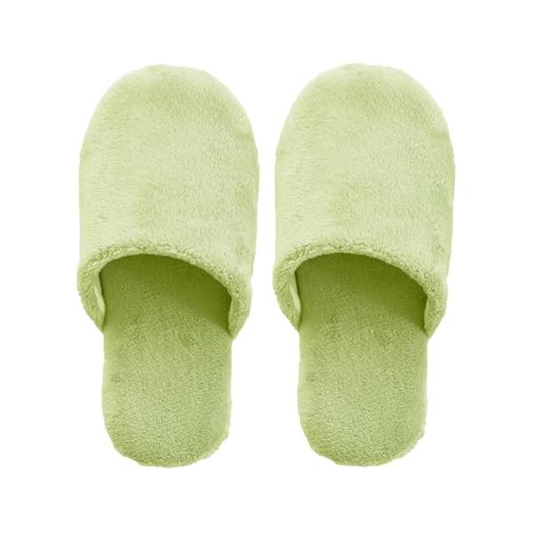 スリッパグリーン/スリッパ/4548622398939・Color:グリーンStyle:スリッパ・パッケージ個数:1・品質：ポリエステル100%・生産国：中国・重量：110グラム・足のサイズ 約25cmまで・お洗濯の際は洗濯用ネットをご使用...
