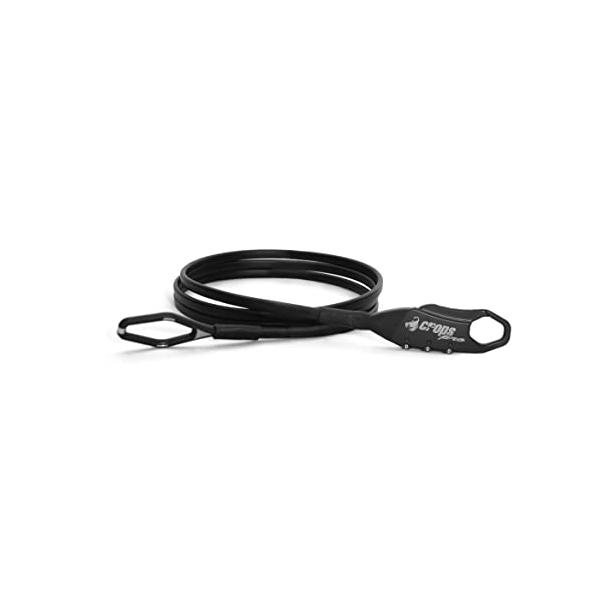 3桁ダイヤル・ブラック 小 CP-SPD10BK・・Color:ブラック・ロック方式：3桁ダイヤル・ケーブル：5mm ダブル × 1500mm・ヘッドサイズ (W×D×H)：121 × 29 × 11mm・重量：185g