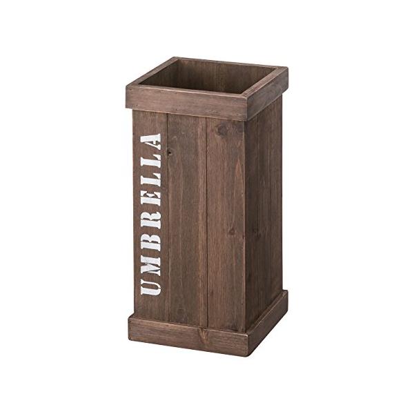 ・?ブラウン サイズ：W21.5×D21.5×H44 LFS-474BR・・Color:?ブラウン・天然木のぬくもりとヴィンテージデザインがマッチした傘立てです。・店舗、カフェや人の集まる施設などでは、ゲートの雰囲気を損なわないさりげない傘...