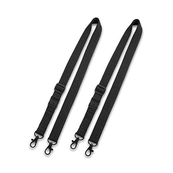 2setブラック/ストラップセット/FL-505CP/83-191×2・Style:2setSize:ストラップセットColor:ブラック・パッケージ個数:1・おりたためるクリップボードの本体四隅の紐かけホールに装着して使用する専用ストラッ...