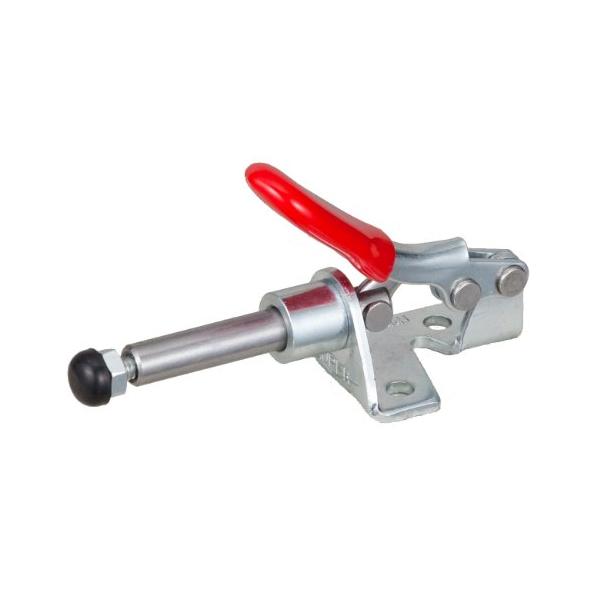 インダストリアルレッド/-/TPPL10F・パッケージ個数:1・ベース:フランジ・支持力:0.45kN・ストローク:14mm・ハンドル操作角度:140度・クランプボトル:TNG0422