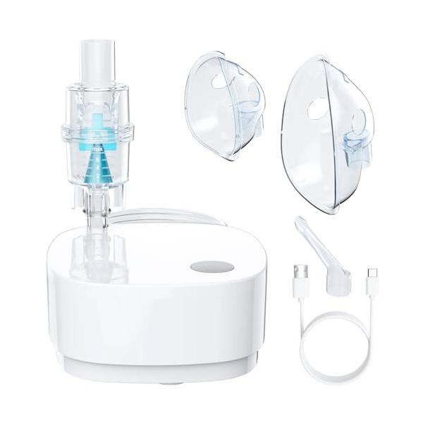 ホワイト/小/ME101・Color:ホワイトSize:小・パッケージ個数:1・5V1Aのアダプタを使用する場合は、吸入器に十分な動力を提供できないので噴霧できない恐れがあります。5V2Aのアダプタを使用してみてください。【細かい粒子で吸入...