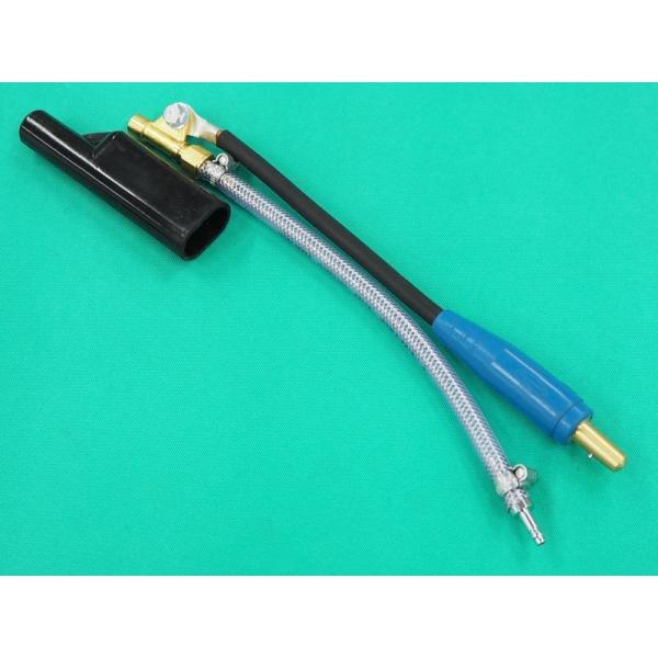 ウェルドクラフト 空冷150ATIGトーチ用パワーケーブルアダプタ・ストレート延長セットゴムカバー付長さ 約 30cmパワーケーブルの接続ネジ径3/8-24UNF（一般的な150A用）取り付け明細延長用アダプタ ストレートホースジョイント型...