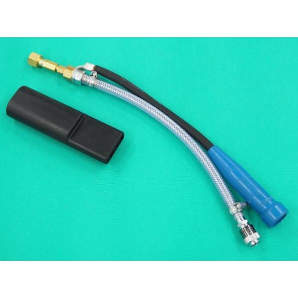 日立・育良精機 TIG溶接機用 溶接機側 トーチアダプタ延長したガスホースとケーブルを一線にまとめ、溶接機へ接続するアダプタです。ケーブル JA300(ピン式ソケット)ガスホース アポロコック AS-1対応機種日立DT-NPX インバーター...