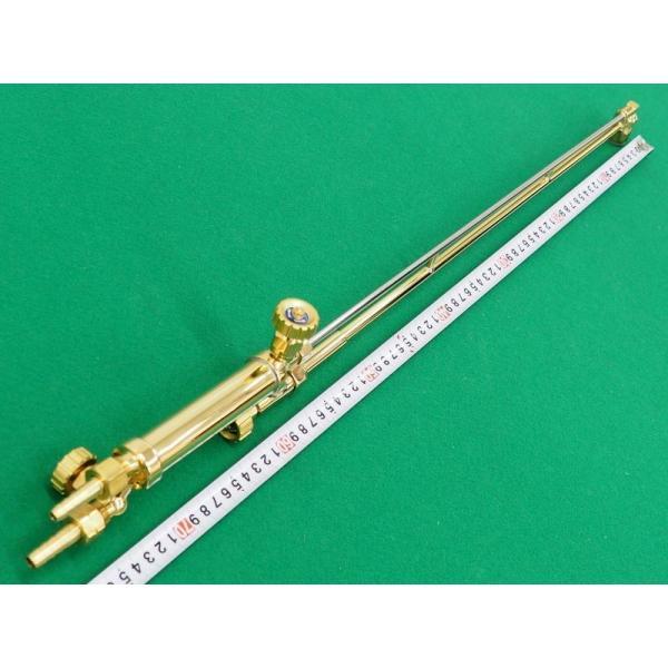 土木・解体現場作業向けのロングタイプ大型ガス切断器　本体のみ　火口なし　酸素・アセチレン用全長      75cm下記70cmタイプ(別ページ)はメーカー既製品。70cmロングタイプ大型Ａ号ガス切断器本体のみ　阪口製作所 / 酸素・アセチレ...