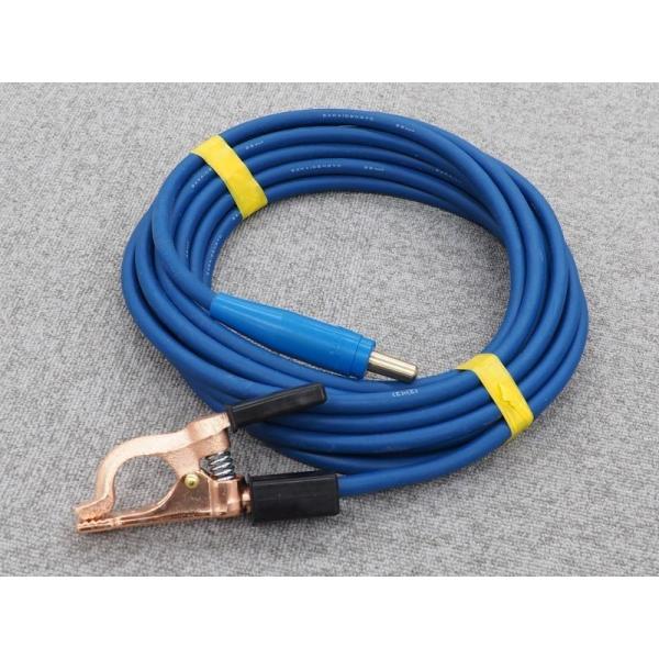 ゴムカバー付き アースクリップ線　WCT22 青色　適応溶接棒　4mm　までMC300 ゴムカバー付アースクリップ　WCT22 青色   JA-300オスジョイントケーブル長さごとに商品ページがございます。当ページのケーブル長さは商品名にて...