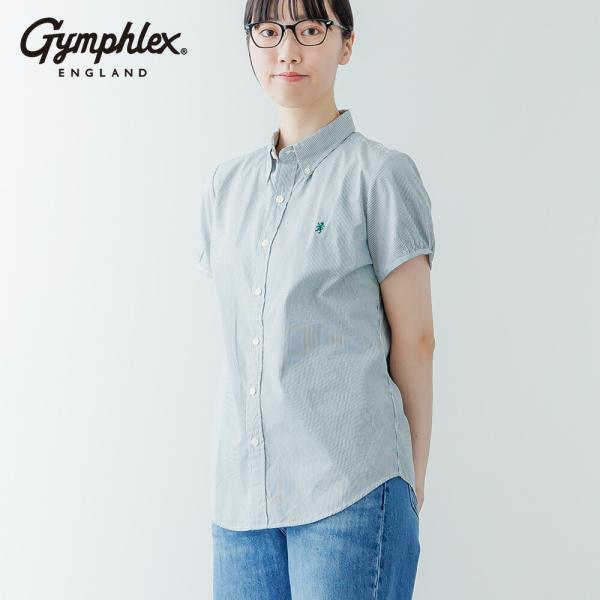 女性らしいふんわり袖がかわいい、着回し自由なシャツブラウス。■SPECブランド：Gymphlex ジムフレックス商品名：フレンチスリーブ半袖シャツ品番：#GY-B0242KBS素材：綿 100％生産国：日本広告文責：(株)エル・ローズ　TE...