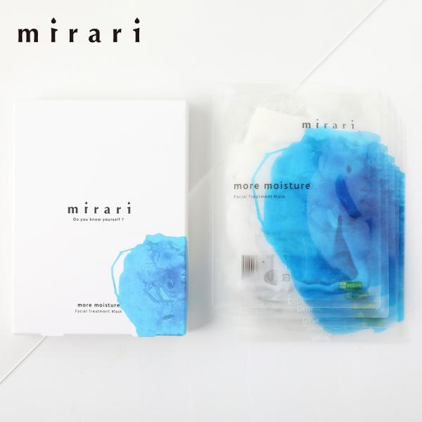 もっと瑞々しく肌を整えたいときに。商品名：mirari more moisture Facial Treatment Mask内容量：5枚入り原産国：韓国製造販売元：株式会社Beaty Thinker区分：化粧品広告文責：(株)エル・ローズ...