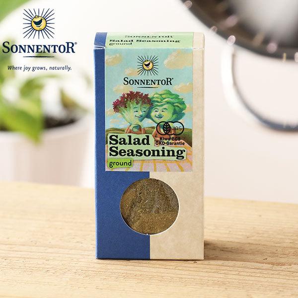 香り高い13種類のハーブをたっぷりブレンド。野菜の美味しさを引き出す、サラダ用スパイス。■商品名：ゾネントア　サラダ　シーズニング（有機スパイス調味料）■内容量：35g■サイズ：外箱：H110mm×W60mm×D40mm■認証取得：オースト...