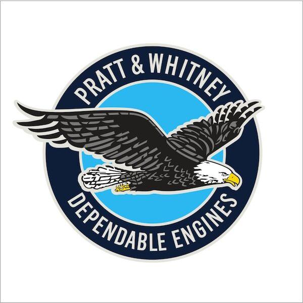 PRATT AND WHITNEY Dependable Engines Sticker large size ステッカーです。サイズは20 x 20 cmです。