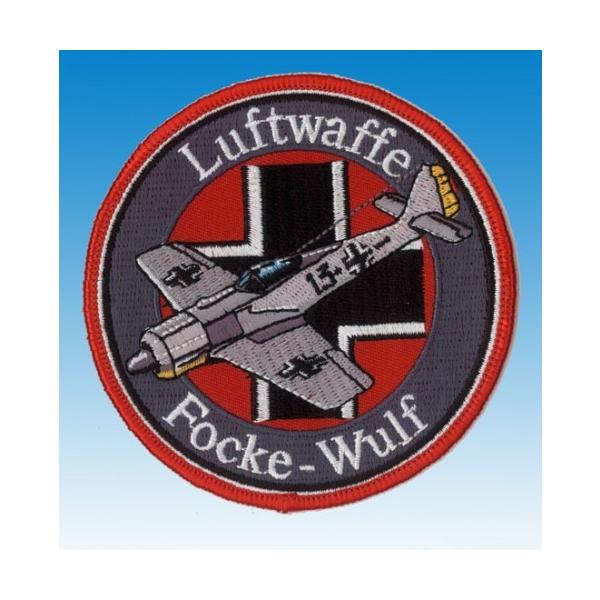 Focke-Wulf 190 Luftwaffe ワッペンです。サイズは直径10cmです。アイロンで接着できます。