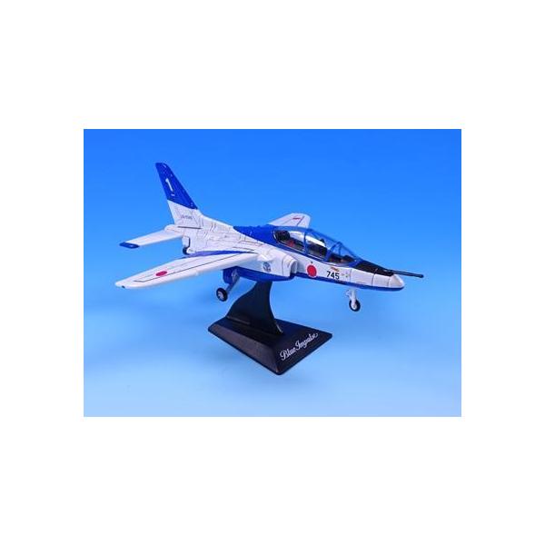 ブルーインパルス ダイキャストモデルです。ノンスケールですが、塗装もきれいで詳細に作られています。サイズはノンスケールモデルで全長15cmウイングスパン11cmです。