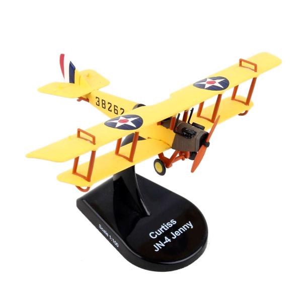 カーチスジェニー　USエアメールサービス　1/100のダイキャストモデルです。スケールは1/100 全長8cm ウイングスパン13cmです。ギア付きスタンド付き、ダイキャストモデルです。