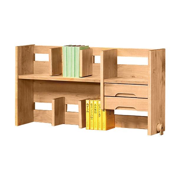 デスク上棚 天然木 シンプルデスクブックシェルフ REOデスク用上棚ラック　本立て上棚は厳選されたアルダー無垢材を使用し、優しい木目とぬくもりを感じられる仕上がりです。スライド式仕切り板により、収納スペースを自在に調整でき、教科書やノート、...