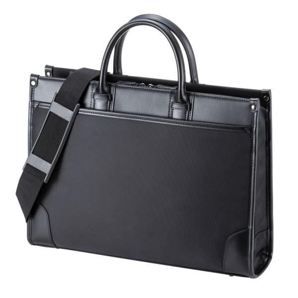 品番：BAG-C43BKここがポイント！・ビジネスや就活向けデザイン・大きく開くダブルファスナー・14型まで収納クッション付・A4書類もすっきり収納・ショルダー対応で持ち運び便利学生の就職活動、インターン、入学式、毎日の通勤用として最適な、...