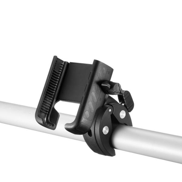 品番：CR-LASMP1ここがポイント！・取っ手に簡単取り付け・幅調整可能で安定固定・角度調節自在で使いやすい・充電しながら使用可能・工具不要で簡単設置カートや台車などの取っ手に設置できる、スマホホルダー。幅65〜92mm、厚さ15mm以下...