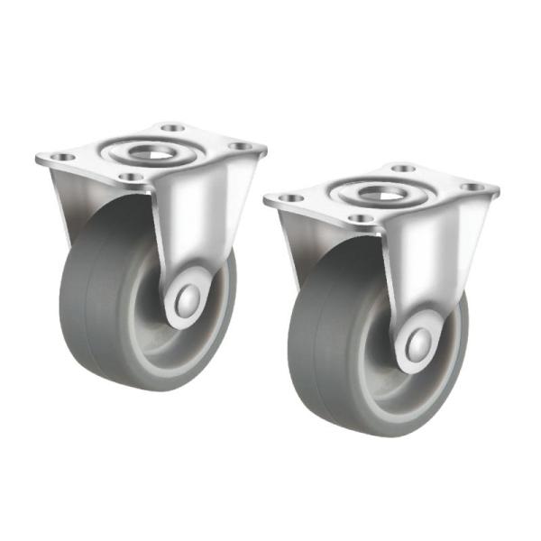 品番：CST-75TP-FIX2ここがポイント！・互換性の高い汎用キャスター・車輪径が75mmで軽量・耐油性、耐候性、耐薬品性が優れている・物流倉庫や工場で活用可能・プレート式固定キャスター汎用キャスター用TPR車輪、プレート式固定キャスタ...