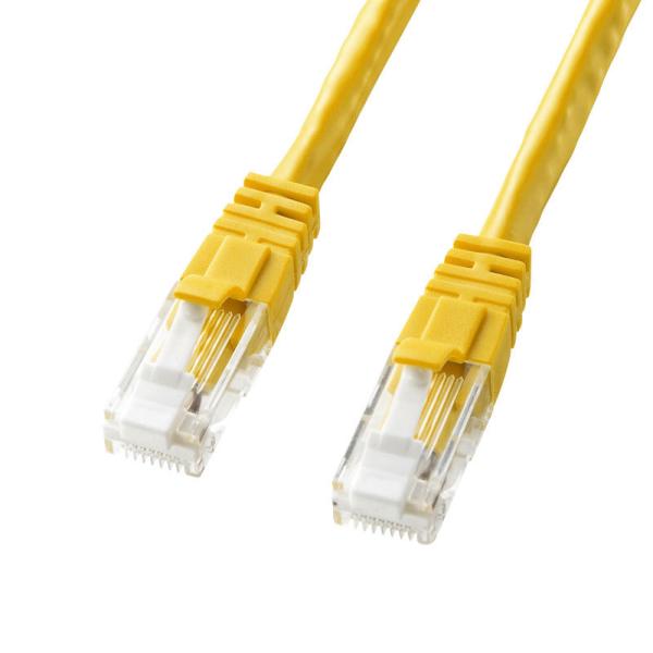 品番：KB-T6TS-07YNツメが折れない三重構造コネクタ採用、ギガビットイーサネット完全対応カテゴリ6LANケーブル。イエロー・7m。合計5,000円以上お買い上げで送料無料(一部商品・地域除く）！関連キーワード：サンワサプライ サンワ...