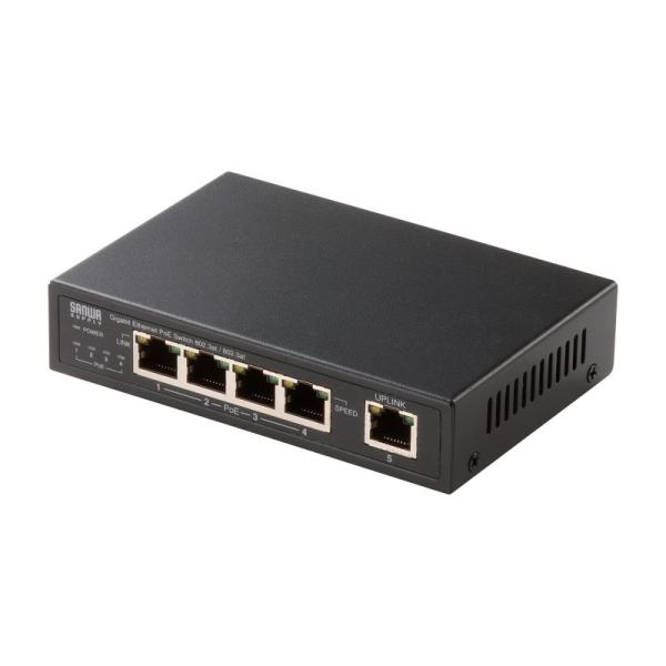 品番：LAN-GIGAPOE55IEEE802.3at（PoE+）に対応し、底面マグネットによりスチール面への固定に対応したコンパクトなギガビット通信対応PoEスイッチングハブ。合計5,000円以上お買い上げで送料無料(一部商品・地域除く）...
