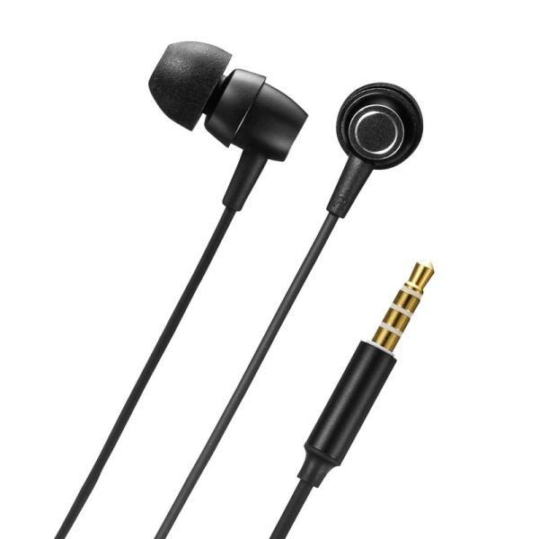 品番：MM-HS707BK合計5,000円以上お買い上げで送料無料(一部商品・地域除く）！ タブレットやスマートフォンで通話や音楽を楽しめるマイク付きステレオイヤホン。音量調節スライドスイッチ付き。ブラック。関連キーワード：サンワサプライ ...