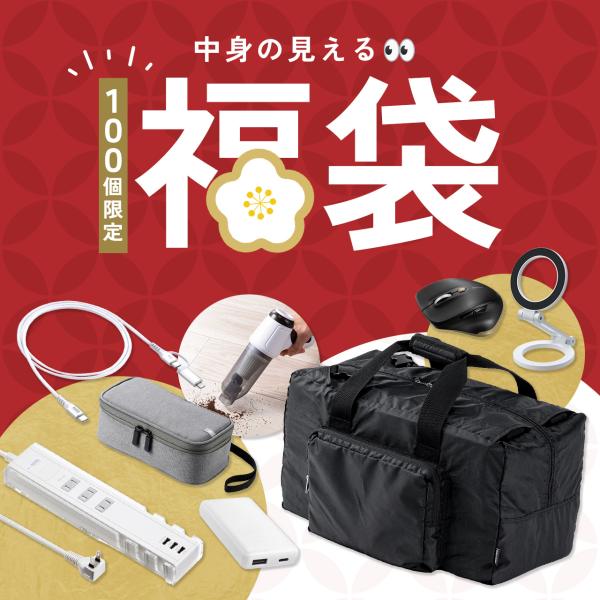 品番：OL-000537＼3月8日はサンワの日／2026年のサンワの日を記念して、100個限定の福袋をご用意しました。通常価格約3万円分のガジェットを詰め合わせた、超絶オトクな福袋となっております。毎回すぐに完売してしまいますので、お早めに...