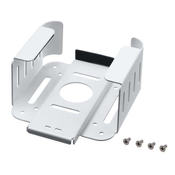 品番：SLE-51SMMここがポイント！・Mac mini M4の盗難防止に最適・差し込んでワイヤーで固定、簡単設置・電源コードやコネクタ部を塞がない設計・底面の電源ボタンも押せる操作性確保・VESAネジ穴付ベースでモニター背面に固定可能A...