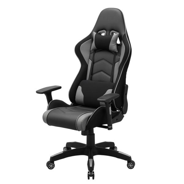 品番：SNC-L18GYレーシングシートのようなバケットシート形状で機能満載のゲーミングチェア。グレー。関連キーワード：サンワサプライ サンワダイレクト 売れ筋 人気 ランキング 激安 oaチェア OA椅子 PCチェア イス いす エグゼク...