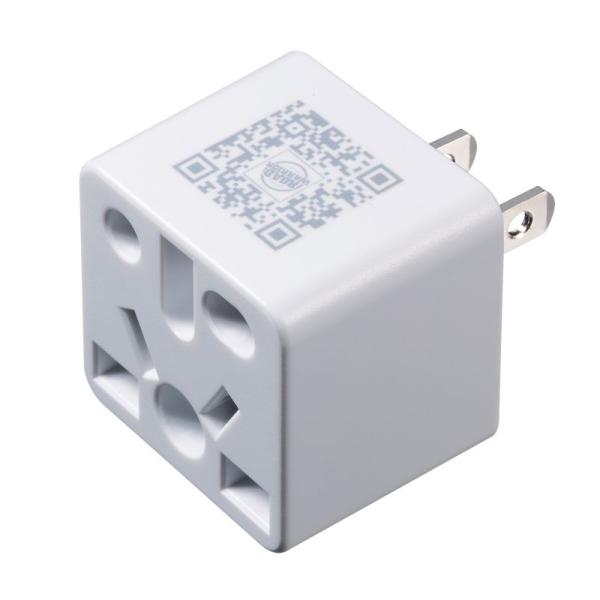 品番：TR-AD5WKここがポイント！・世界中の電源プラグ形状を日本タイプに変換可能・8種プラグ対応のマルチ型・ほぼ全世界の電気製品を日本で使える・手のひらにすっぽりおさまるコンパクトサイズ海外プラグを日本で使う、1台でほぼ全世界8種類のプ...