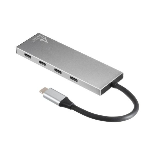 品番：USB-10TCP38SVここがポイント！・USB-C 4ポートハブ・USB 10Gbps高速対応・PD最大85W充電対応・放熱性高いアルミ筐体・コンパクトで持ち運び便利薄型かつ超軽量なtypeC接続のUSB Type-C×4ポートハ...
