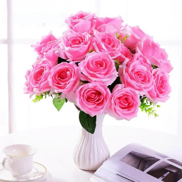 ■ 品名:飾り用造花     ■ 素材:絹■ カラー：全9色■ サイズ：全長40cm、花の直径10cm■ 内容：1本(花10輪)*2sanwafashionの人気検索ワード： ウエディングブーケ 安い 結婚式 花嫁 ブーケ ローズ 造花 花...