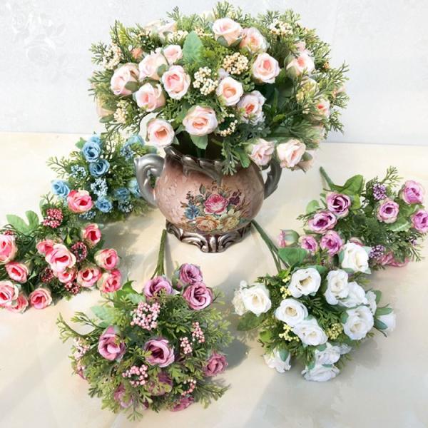■ 品名:飾り用造花     ■ 素材:絹■ カラー：全6色■ サイズ：全長28cm、幅20cm■ 内容：1本*9sanwafashionの人気検索ワード： ウエディングブーケ 安い 結婚式 花嫁 ブーケ ローズ 造花 花束 ブライダルブー...