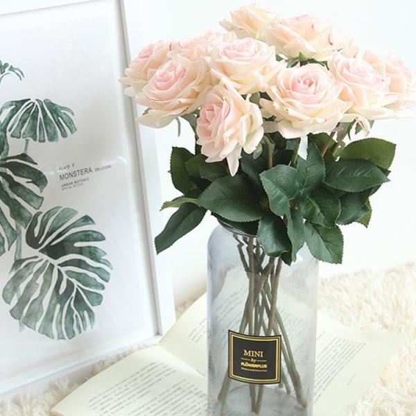 ■ 品名:飾り用造花     ■ 素材:絹■ カラー：全8色■ サイズ：全長42.5cm、花の直径9cm■ 内容：1本*10sanwafashionの人気検索ワード： ウエディングブーケ 安い 結婚式 花嫁 ブーケ ローズ 造花 花束 ブラ...