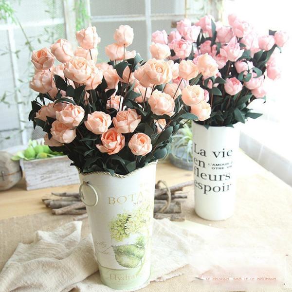 ■ 品名:飾り用造花     ■ 素材:PE■ カラー：全6色■ サイズ：全長41cm、花の直径4cm■ 内容：1本(花6輪)*10sanwafashionの人気検索ワード： ウエディングブーケ 安い 結婚式 花嫁 ブーケ ローズ 造花 花...