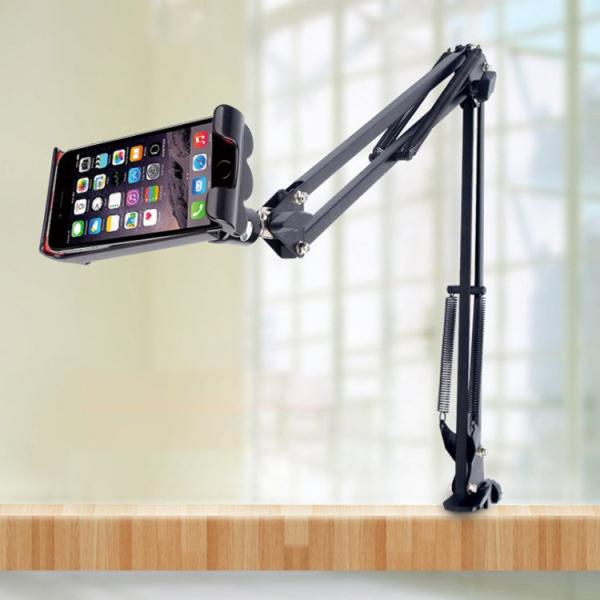 ■ 品名：スマホホルダー■ 素材：ABS/合金■ カラー：ブラック■ サイズ：写真参考■ 適応機種：4-7 inchSanwafashionの人気検索ワード：スマホスタンド スマホホルダー 360°自由回転 フレキシブルアーム 卓上 滑り止...