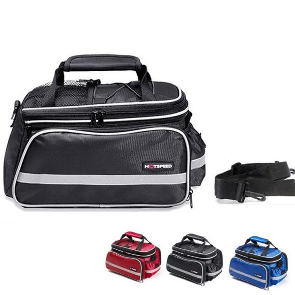 高品質のポリエステル素材で、耐摩耗性と耐久性に優れ、裂けにくいサイクリングバックです。トップにメッシュポケットとゴム入りロープがあって、レインコート、濡れものなどを収納可能。また、手提げデザインで持ちながら、快適に移動できます。メインポケッ...