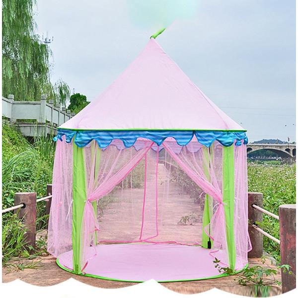 ■品名：キッズテントハウス■材質：チュール+合金フレーム■カラー：ピンク■サイズ（約）：写真参考■重量（約）： 2.0kgsanwa fashionのキーワード：キッズテントハウス ボールハウス 子供用テントハウス　収納バッグ付き 室内 屋...