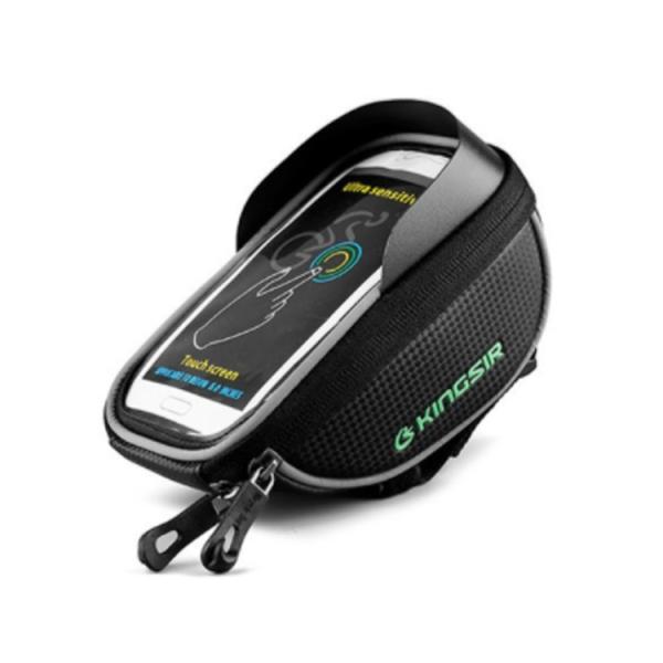 【品名】:サイクルバッグ【素材】:PU【サイズ】：横17.5cm*マチ9.5cm*縦10.5cmPU素材を採用していて、水が浸入しにくいファスナー加工がされているサイクルバッグです。本製品は感度の高いTPUタッチパネルを採用しているので、ス...