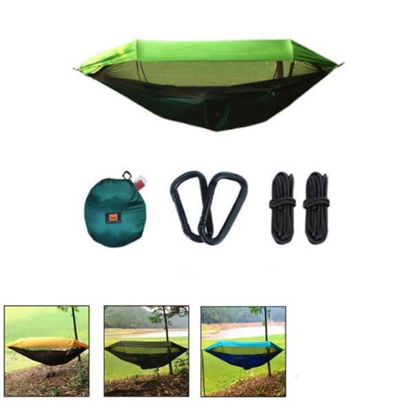 【品名】：ハンモック【素材】: ポリエステル 【カラー】：全4色【使用時のサイズ】:SIZE1-SIZE2【生産地】：中国【重量】: 1100G/1200G【耐荷重】：200KG【収納時のサイズ】:30*34*5CM寝心地の良いハンモックで...